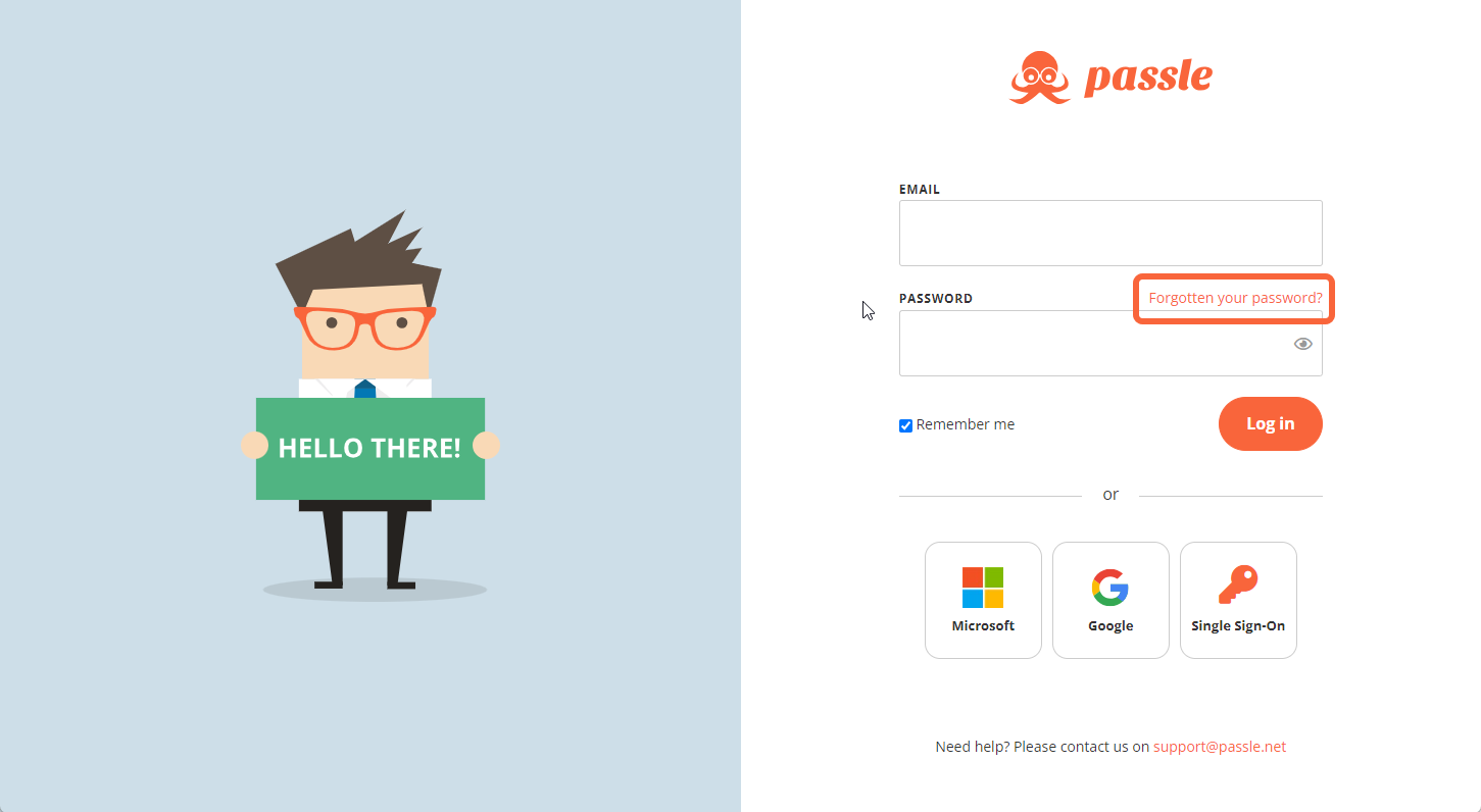 Changing a Password – Passle Knowledge Base